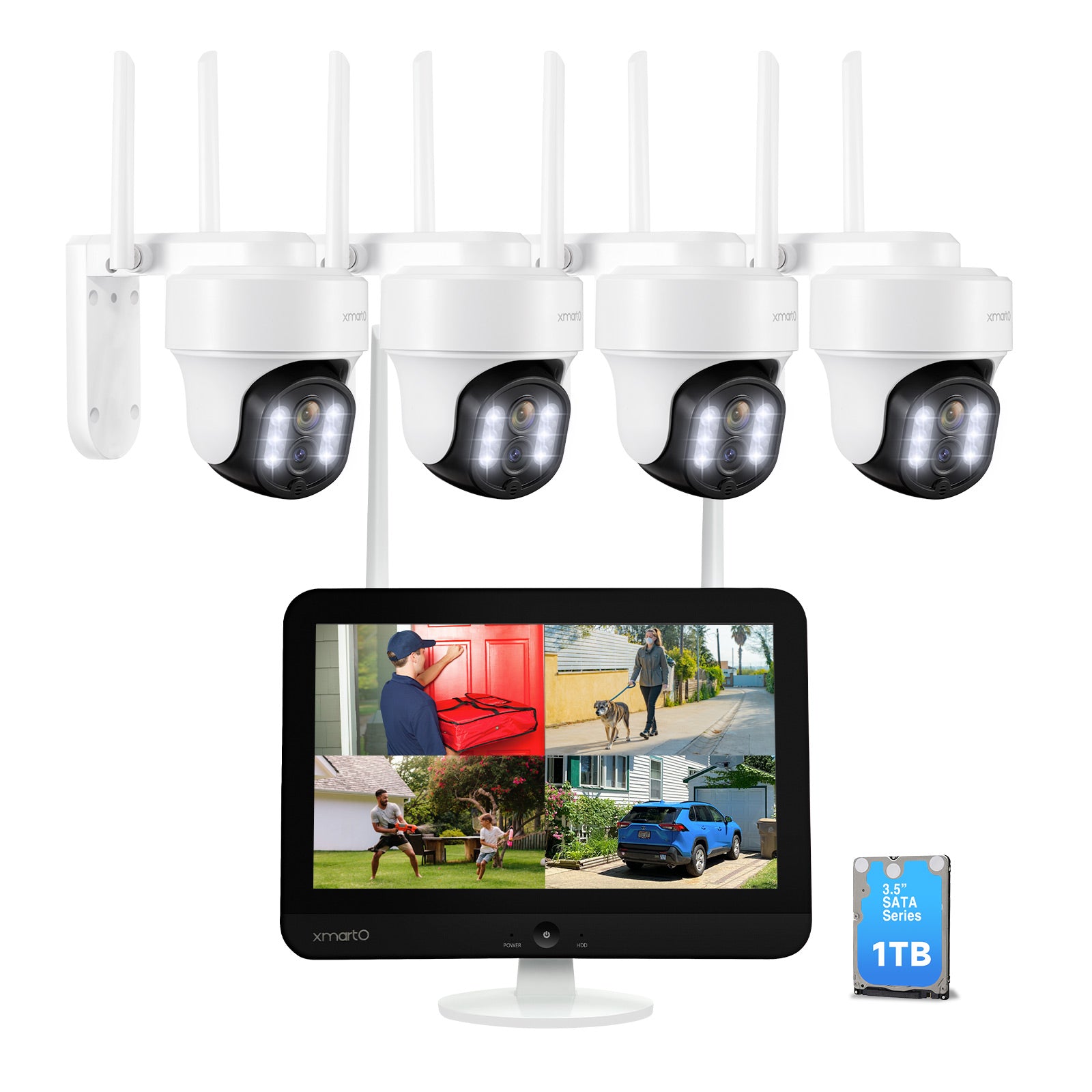 [WiFi 6 & 10X Zoom] XMARTO Wireless PTZ Security Camera System Outdoor ...